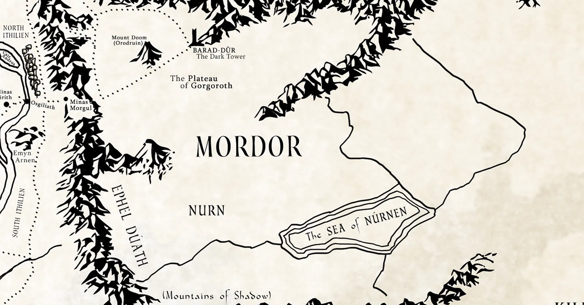 Detailed Middle Earth Hobbit Map