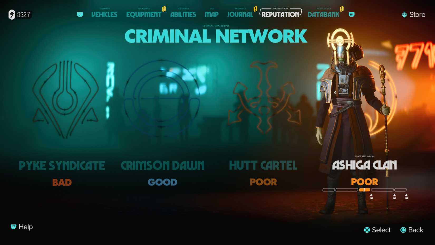 How to improve syndicate reputation in Star Wars Outlaws