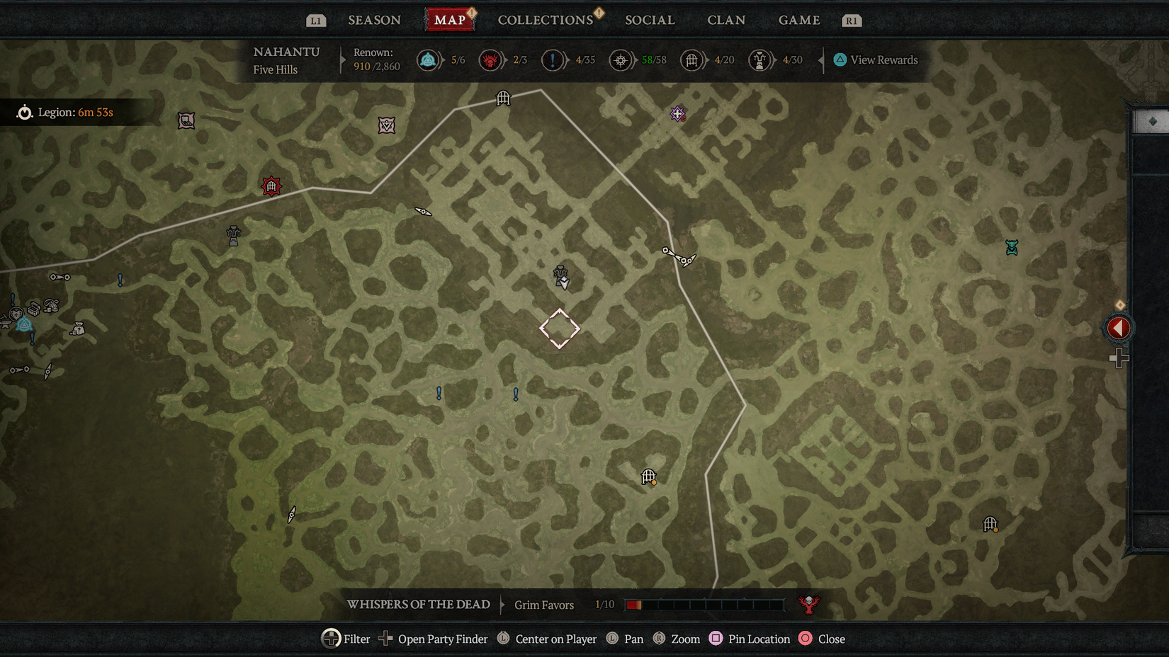 All Tenets of Akarat locations in Nahantu in Diablo 4