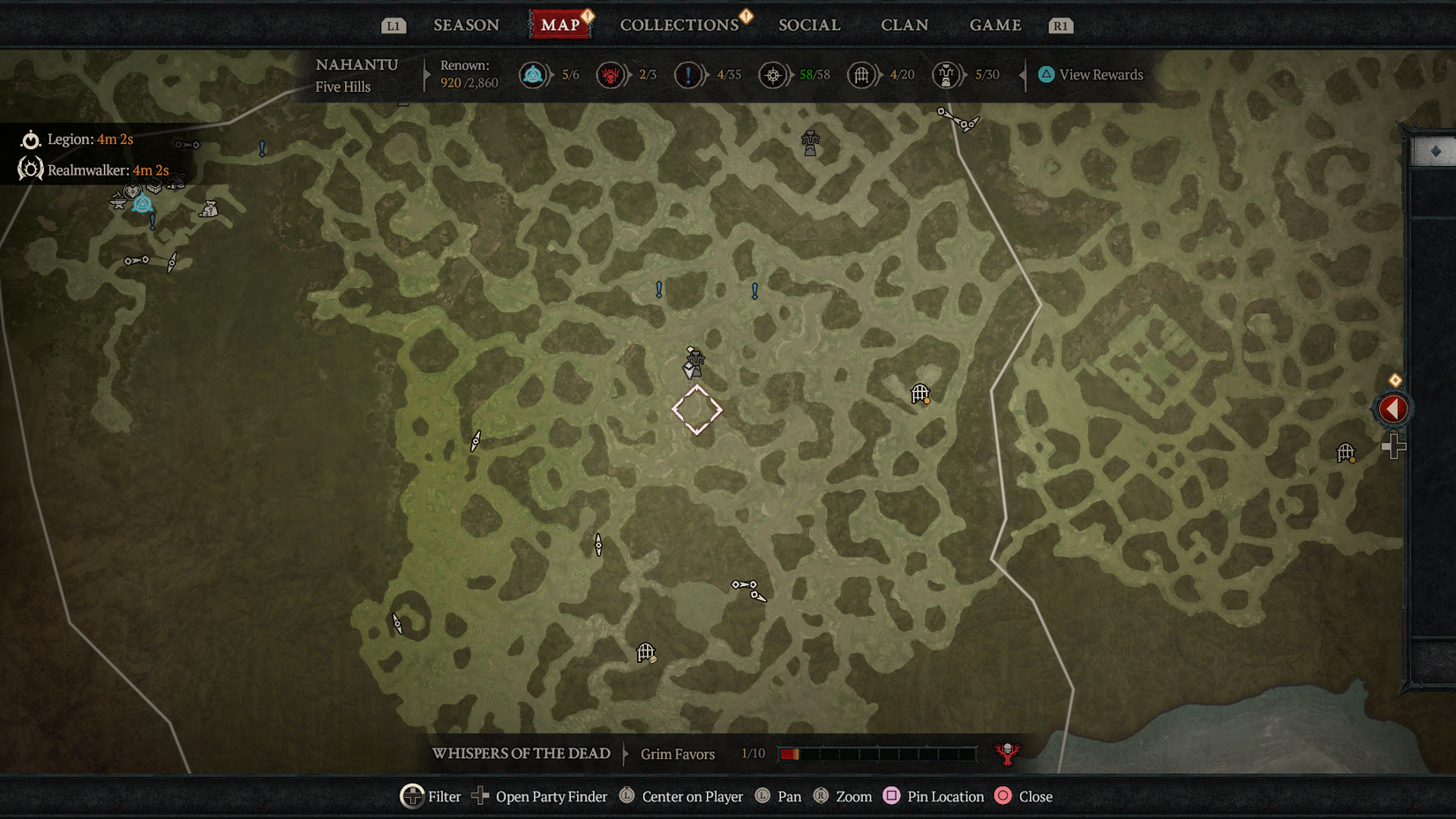 All Tenets of Akarat locations in Nahantu in Diablo 4