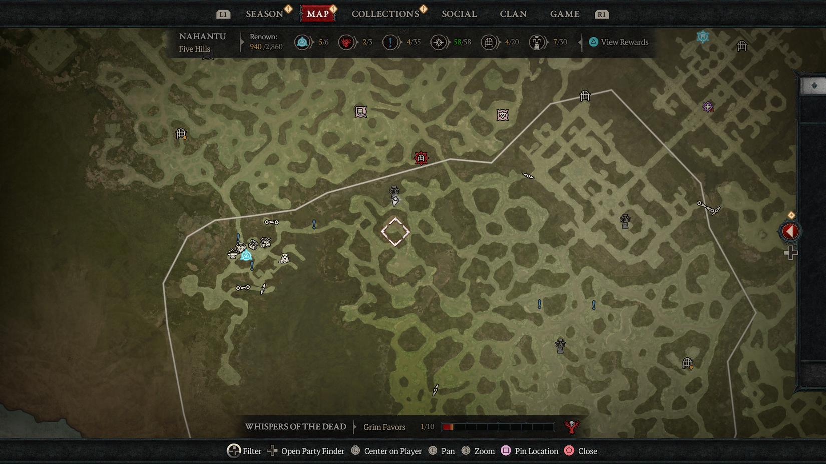 All Tenets of Akarat locations in Nahantu in Diablo 4