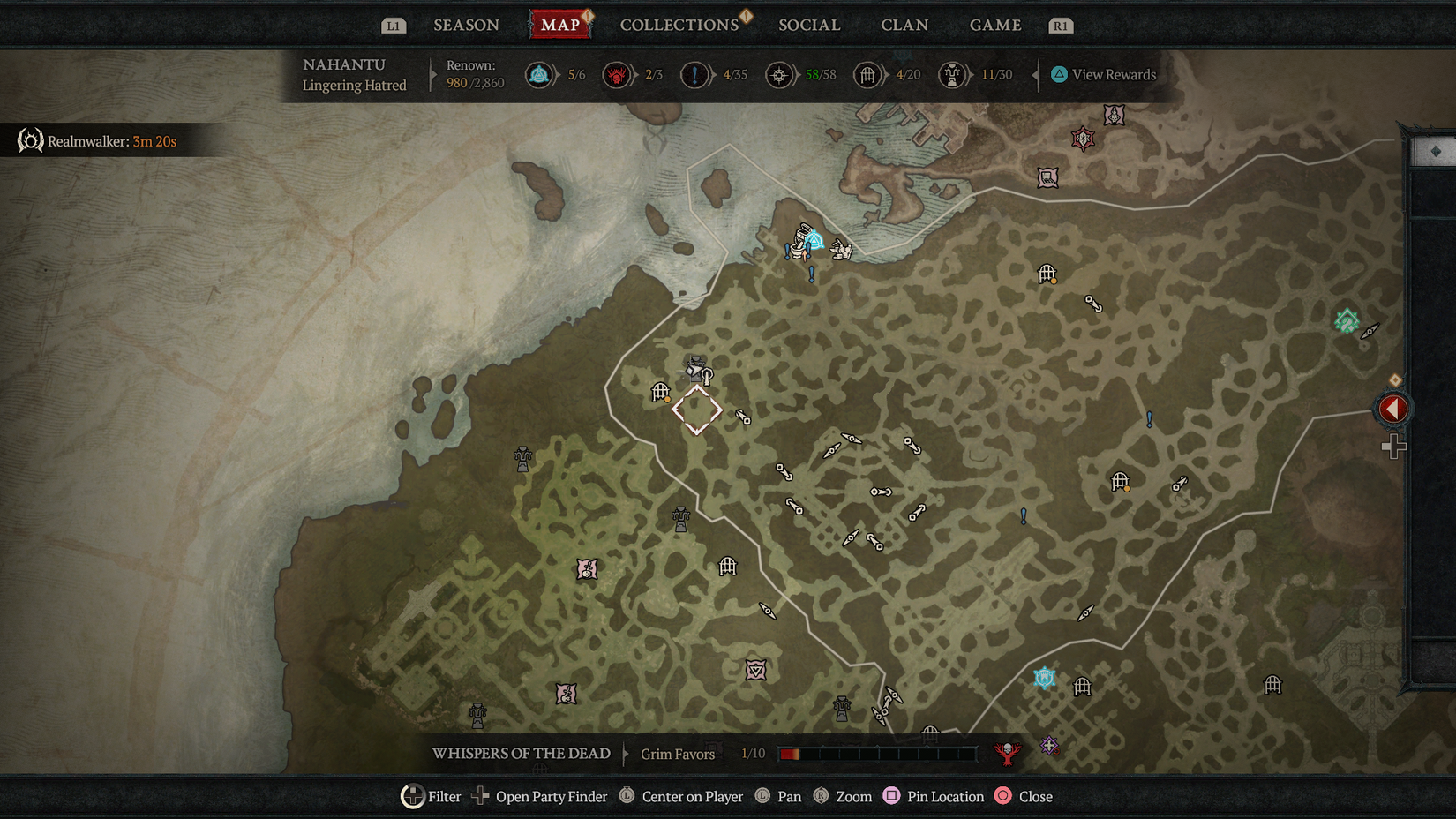 All Tenets of Akarat locations in Nahantu in Diablo 4