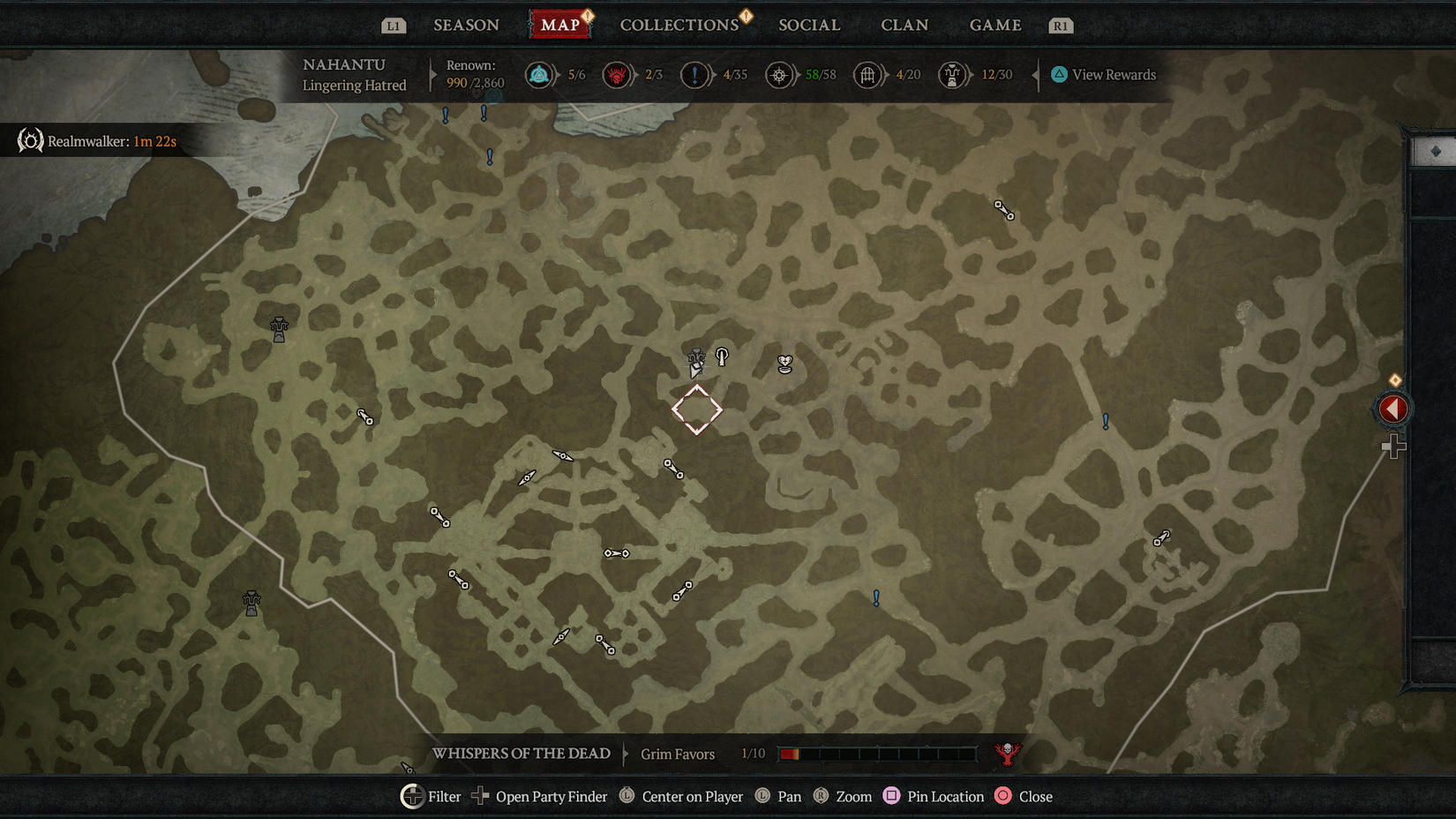 All Tenets of Akarat locations in Nahantu in Diablo 4