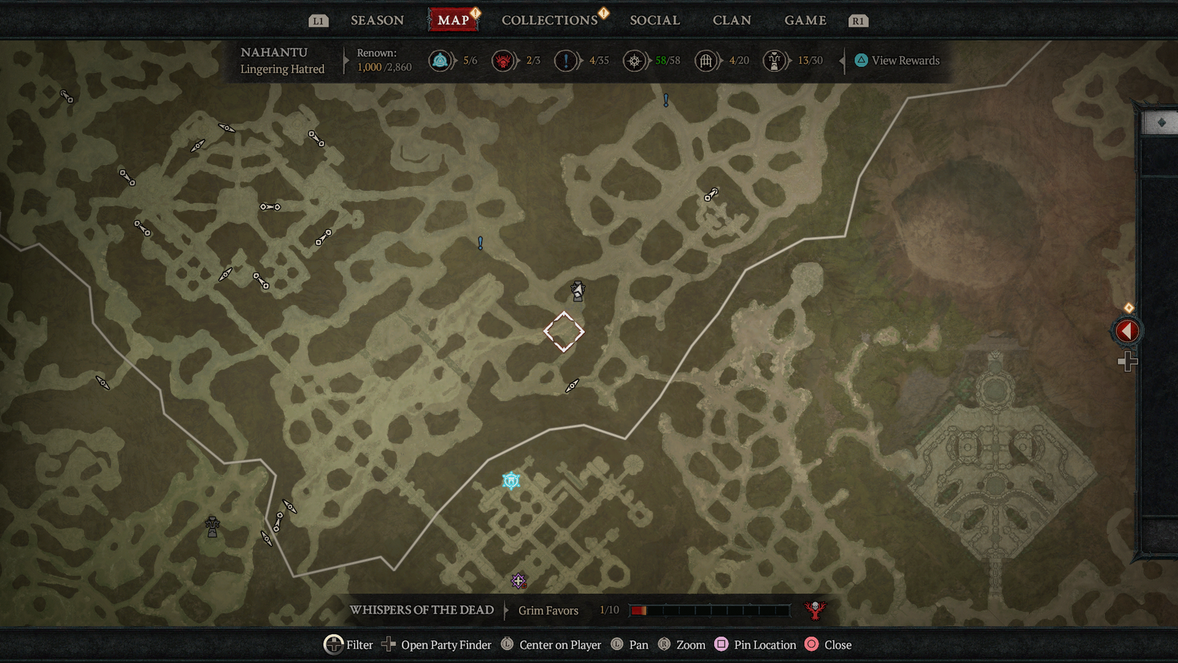 All Tenets of Akarat locations in Nahantu in Diablo 4