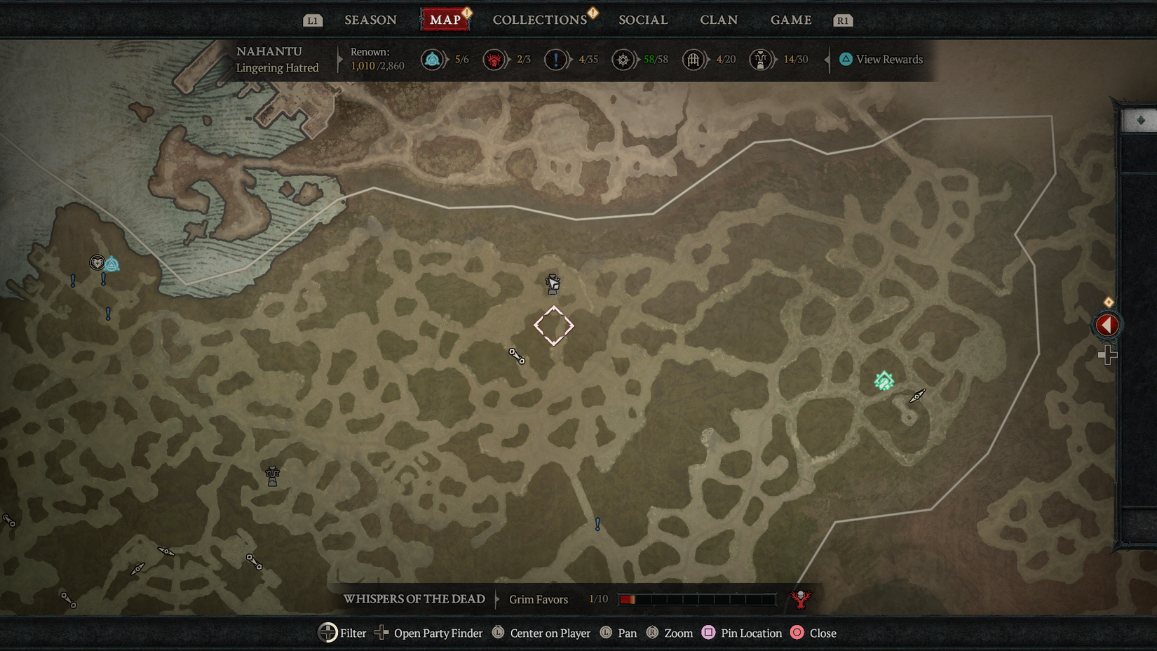 All Tenets of Akarat locations in Nahantu in Diablo 4