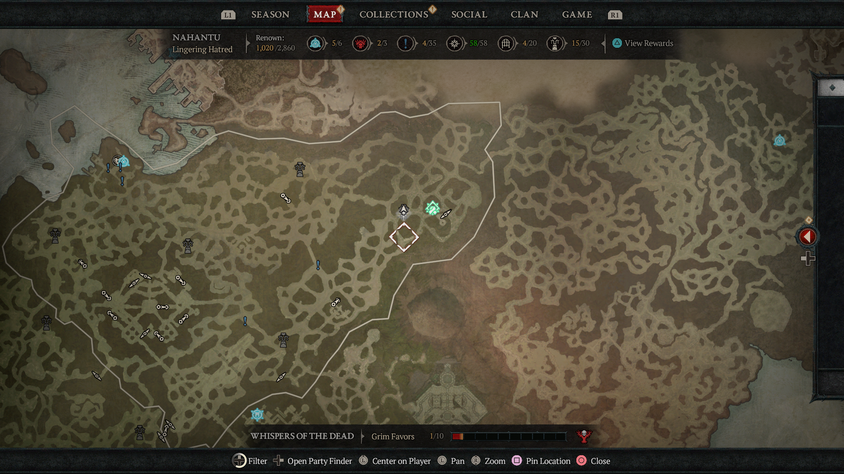 All Tenets of Akarat locations in Nahantu in Diablo 4