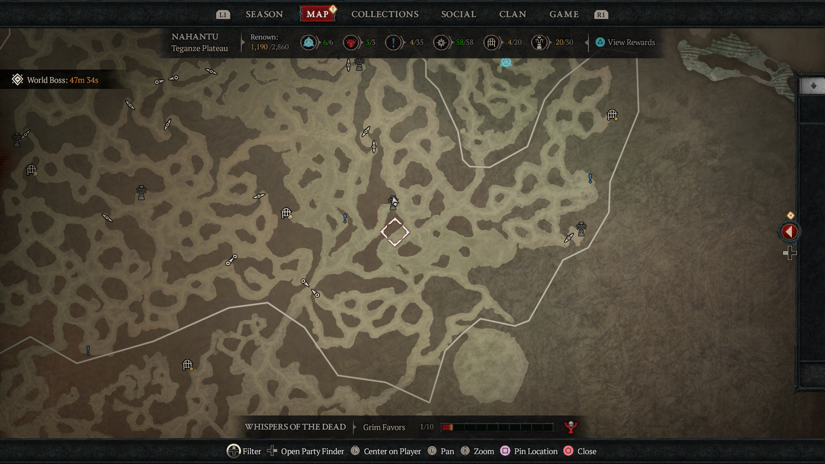 All Tenets of Akarat locations in Nahantu in Diablo 4