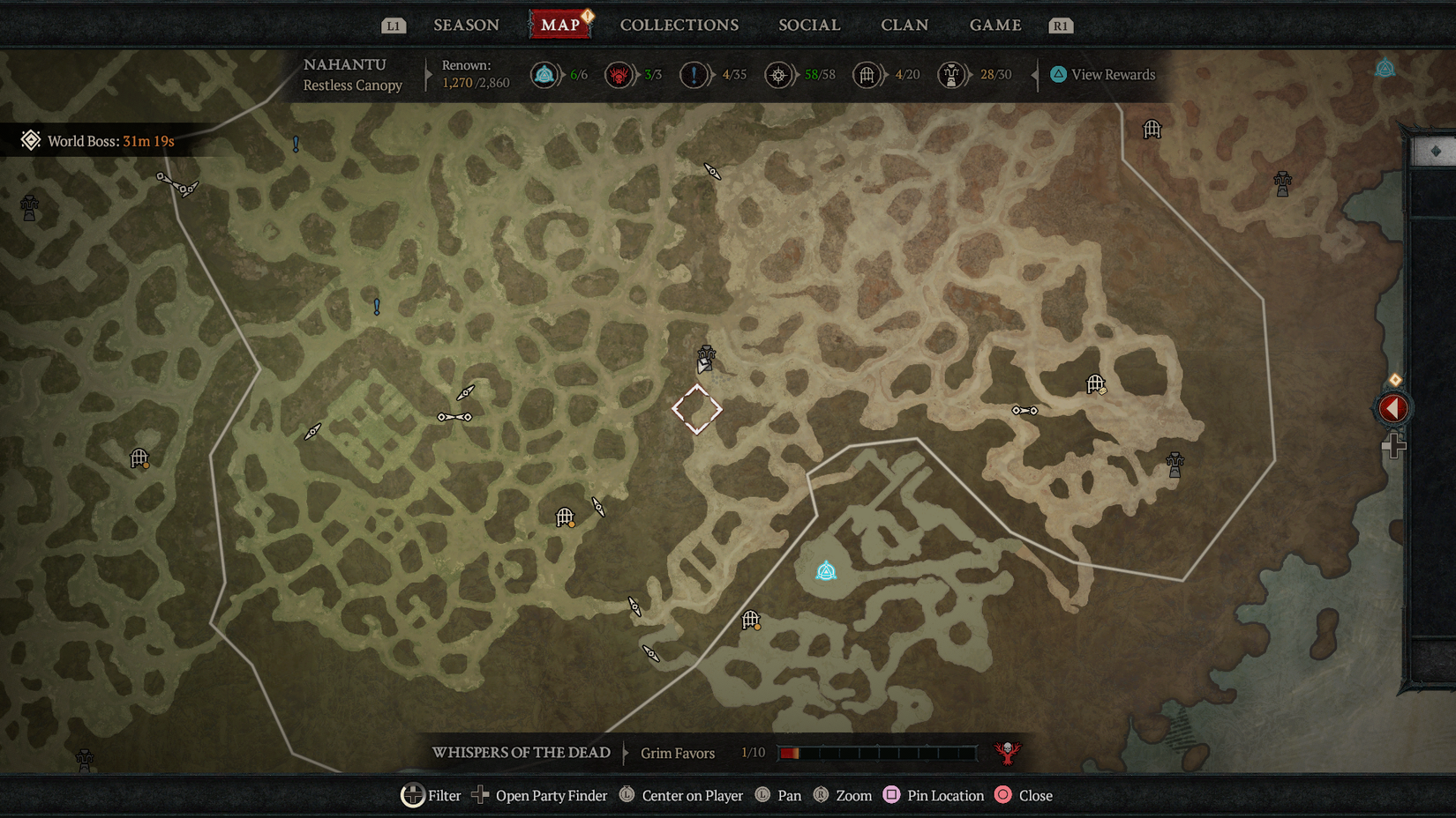 All Tenets of Akarat locations in Nahantu in Diablo 4