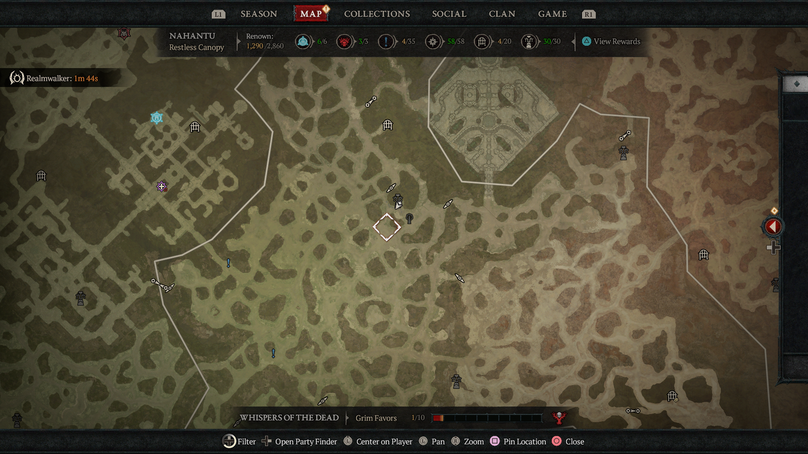 All Tenets of Akarat locations in Nahantu in Diablo 4
