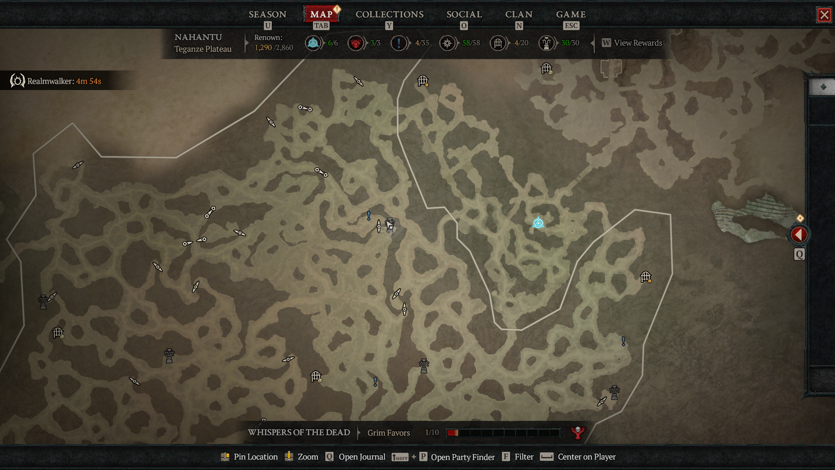 All Tenets of Akarat locations in Nahantu in Diablo 4