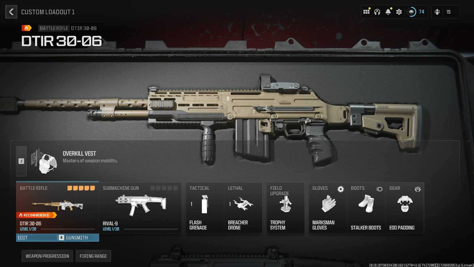 Best DTIR 30-06 loadout, class build in Modern Warfare 3