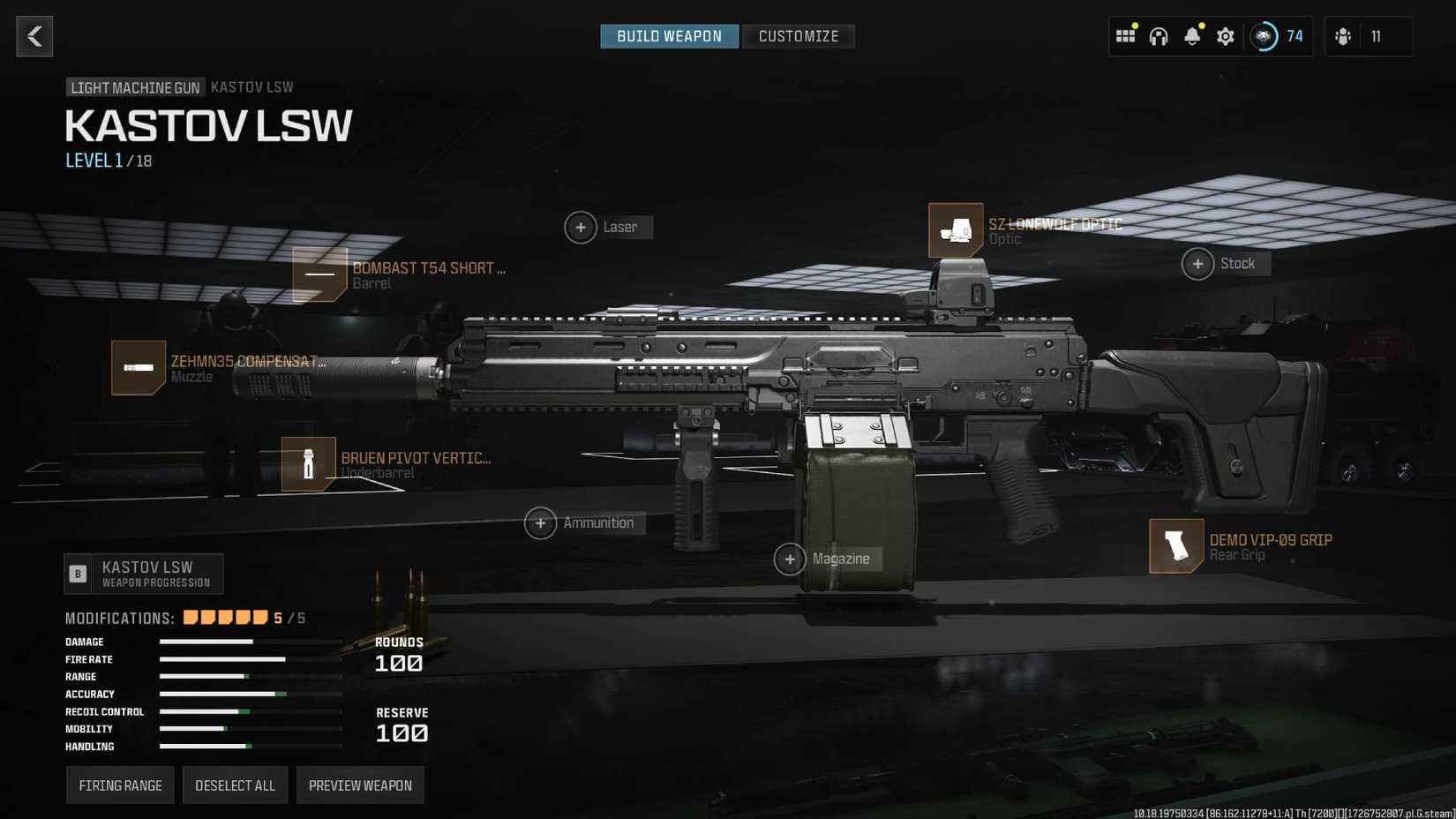 Best Kastov LSW loadout, class build in MW3