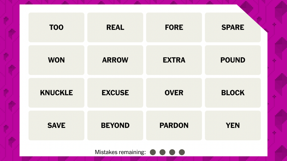 NY Times Connections puzzle has a neat new feature