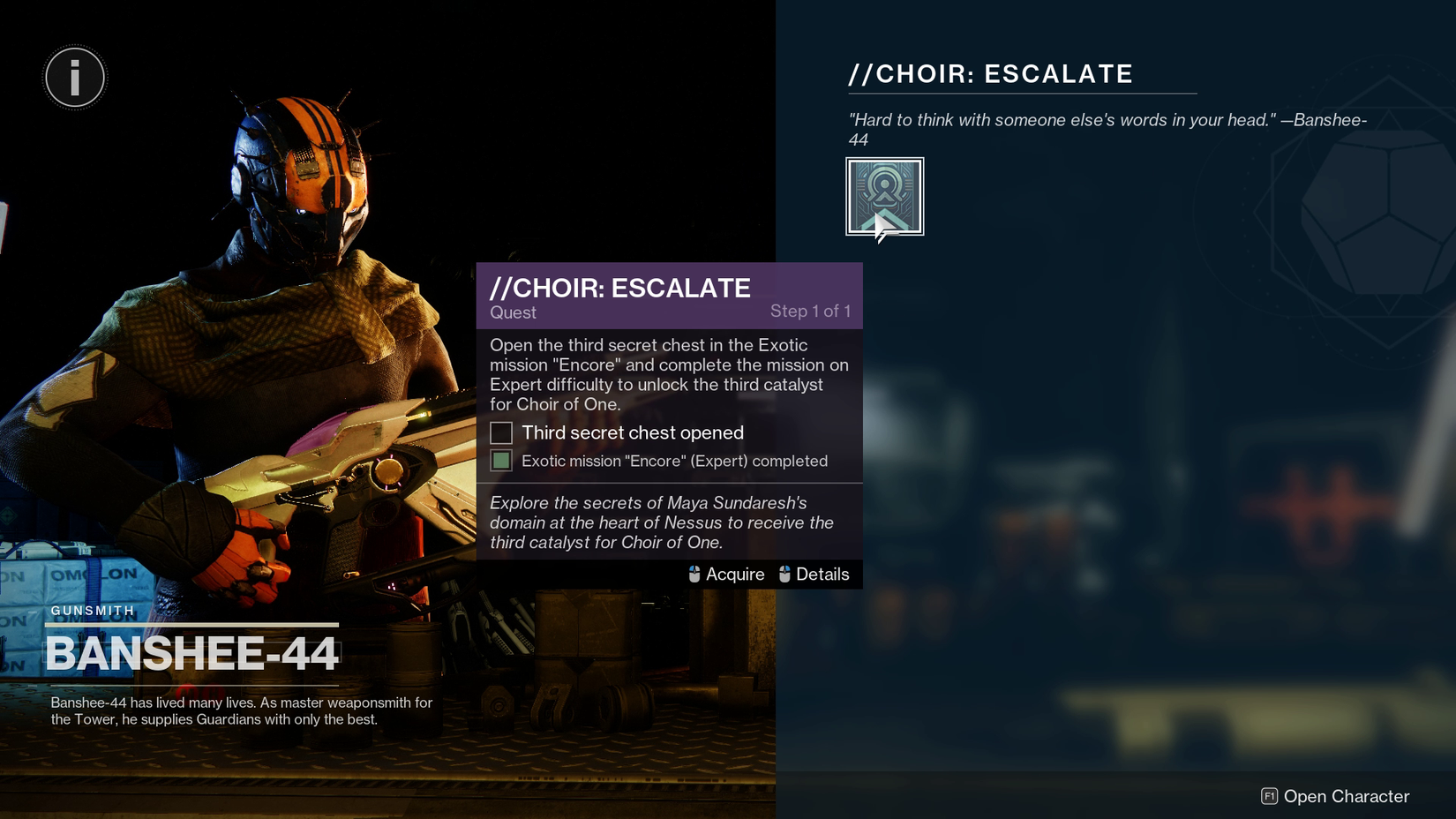How to unlock all Choir of One Exotic Catalysts in Destiny 2