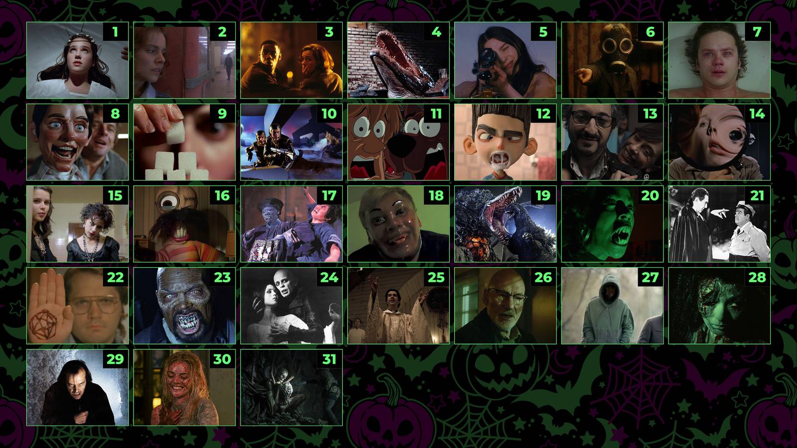 The Halloween Countdown: 31 days of horror to watch