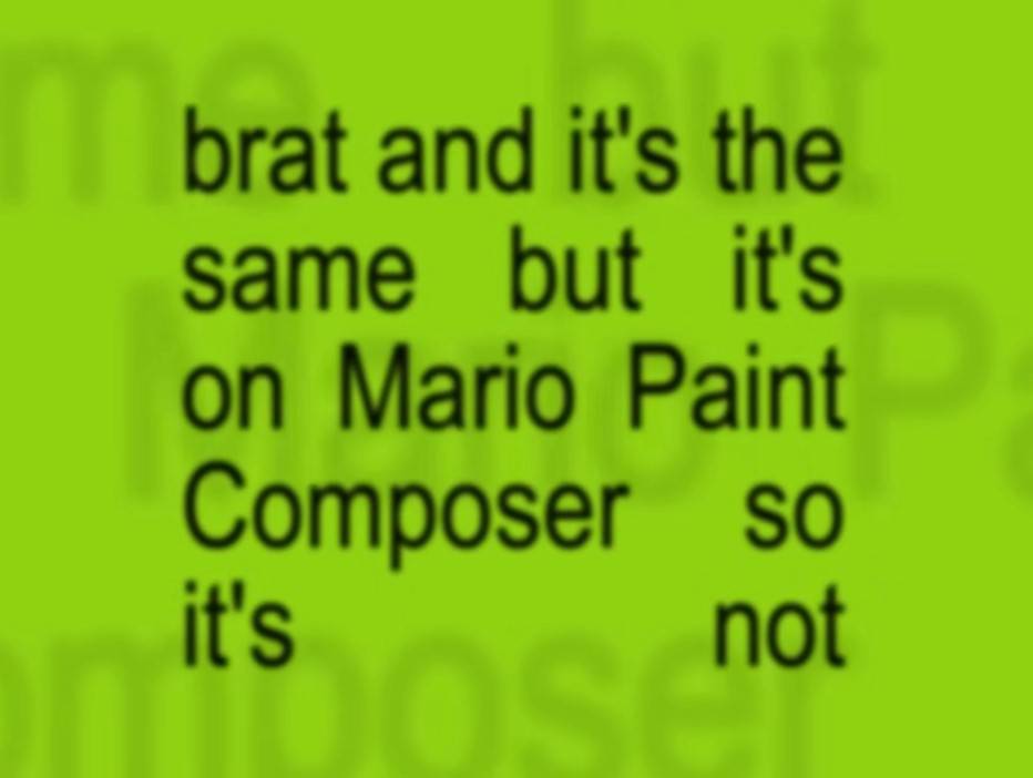 You can now listen to Brat but on Mario Paint composer