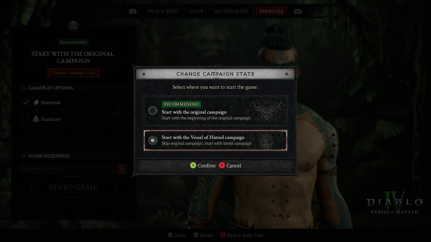 How to start Vessel of Hatred DLC in Diablo 4