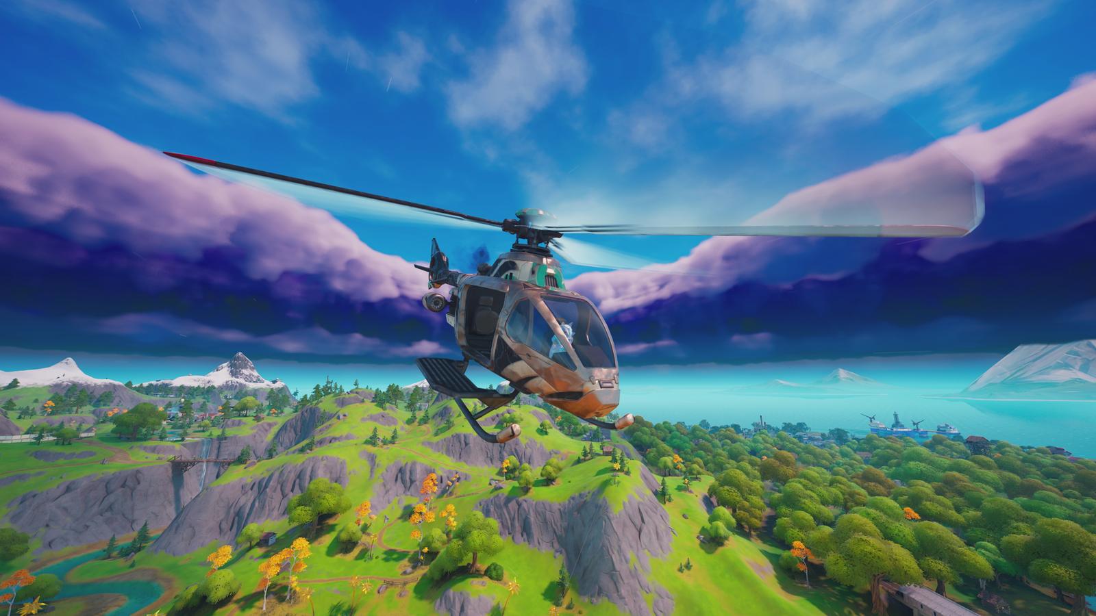 Helicopter locations map in Fortnite Remix