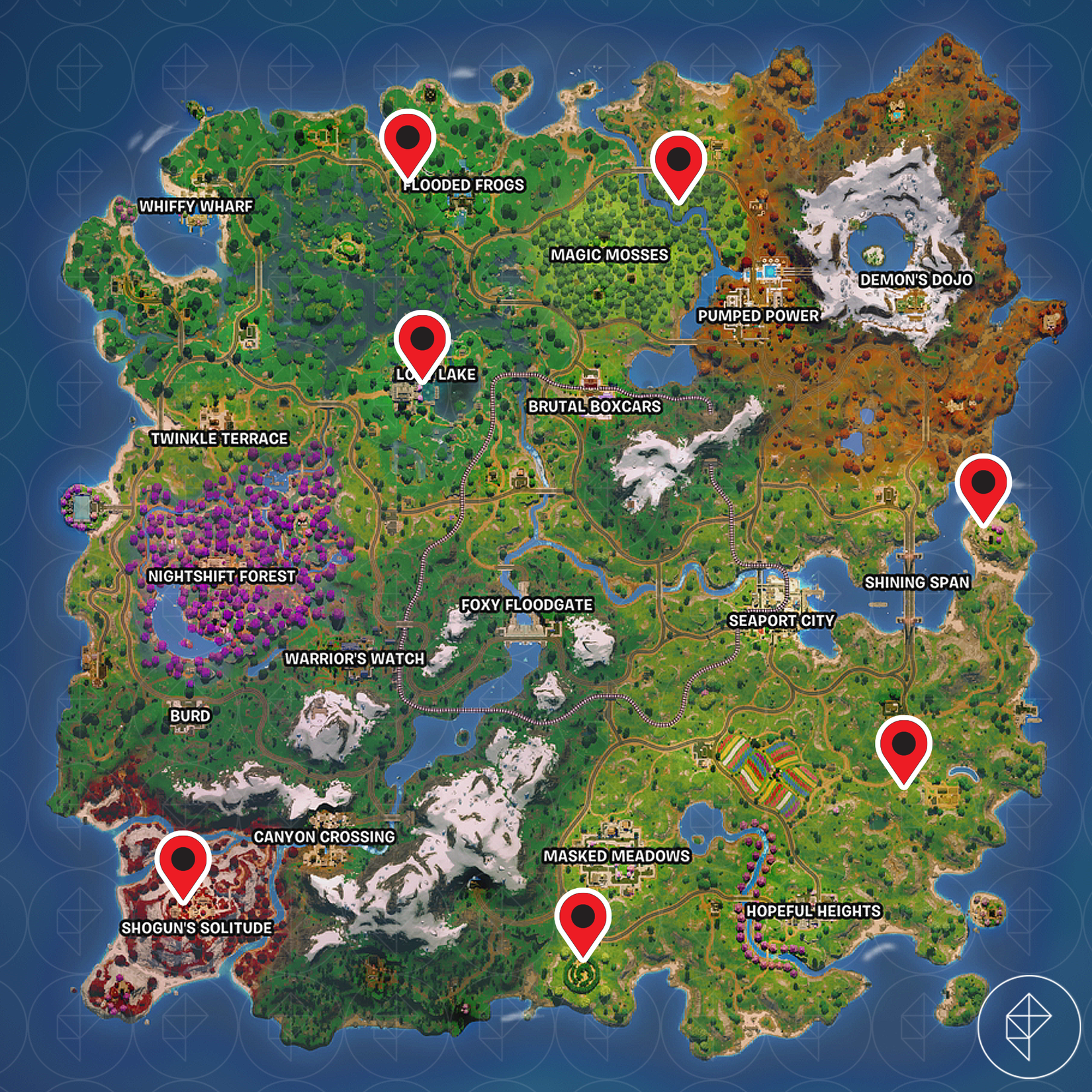Where to find demon locations in Fortnite, including Demon Warrior