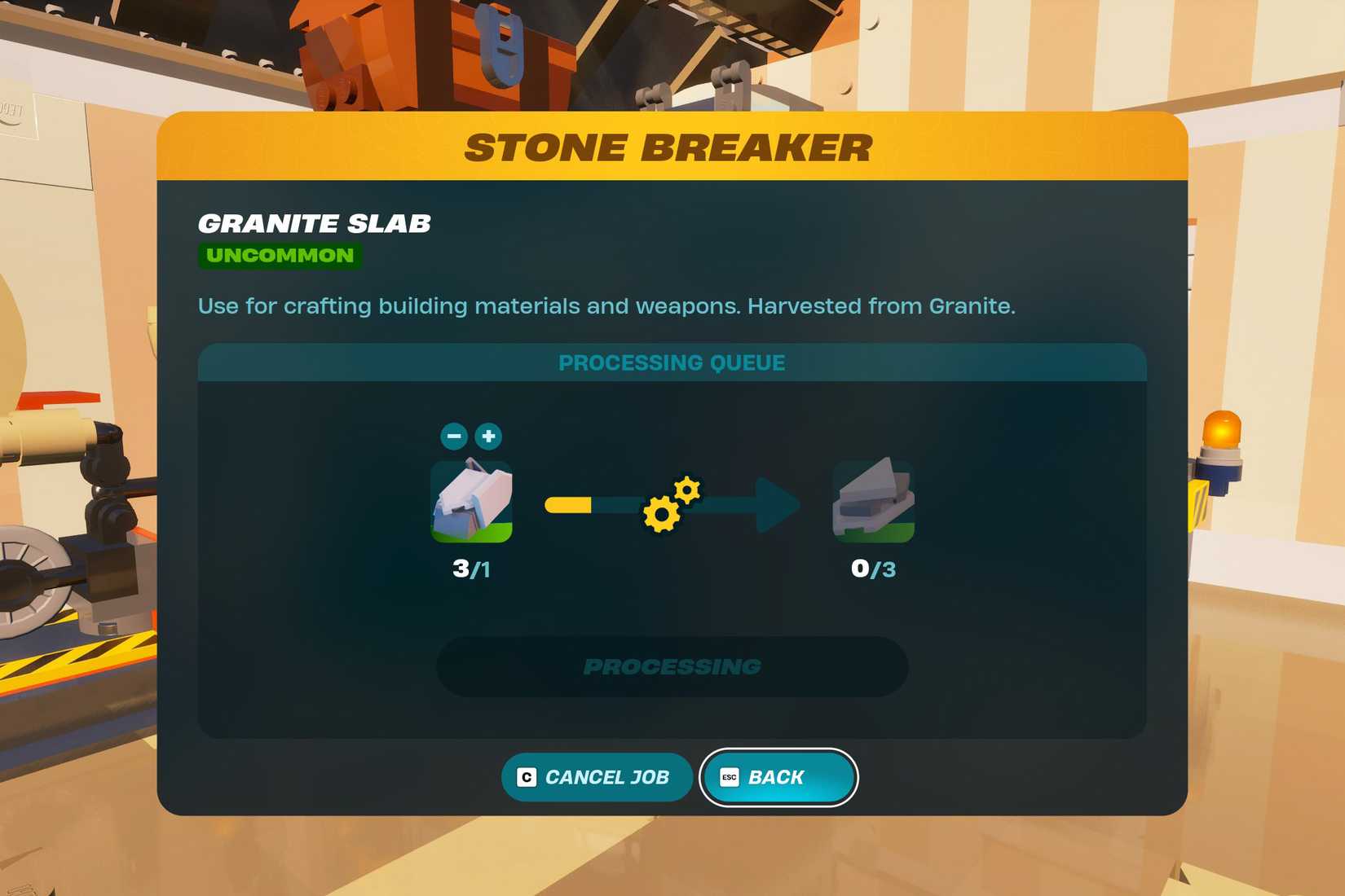 Where to get granite slabs in Lego Fortnite Odyssey
