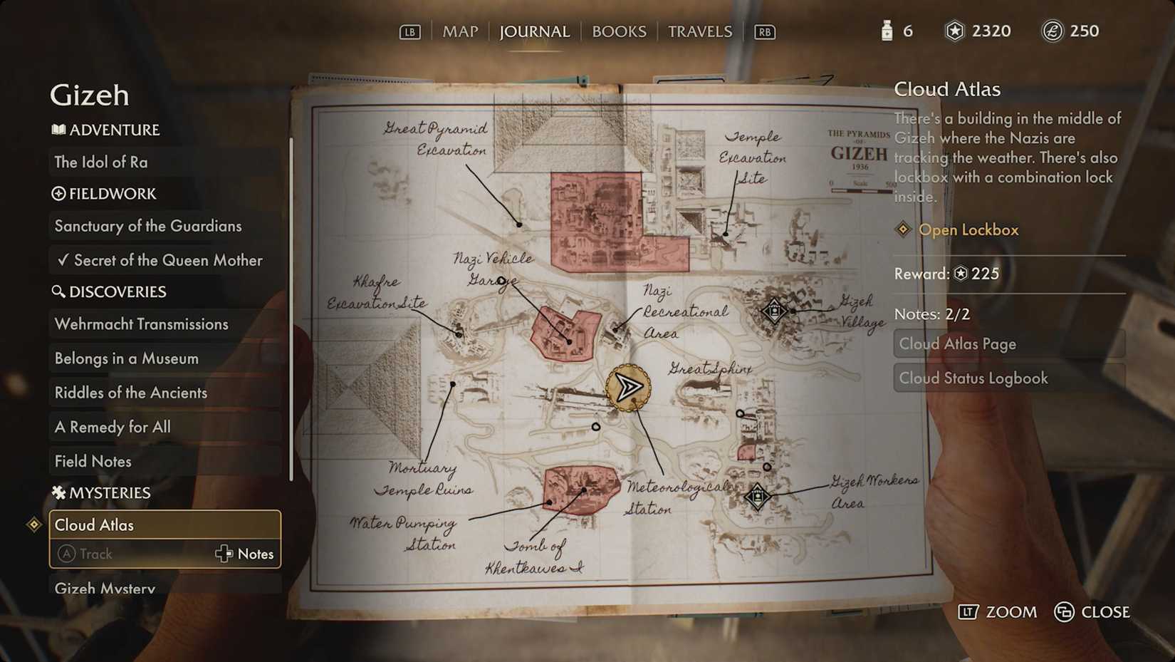 ‘Cloud Atlas’ chest code in Indiana Jones and the Great Circle