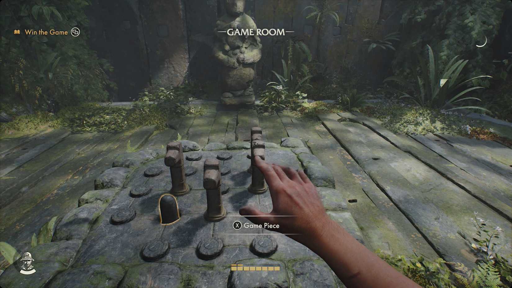 Game Room puzzle solution in the Hidden Pyramid in Indiana Jones