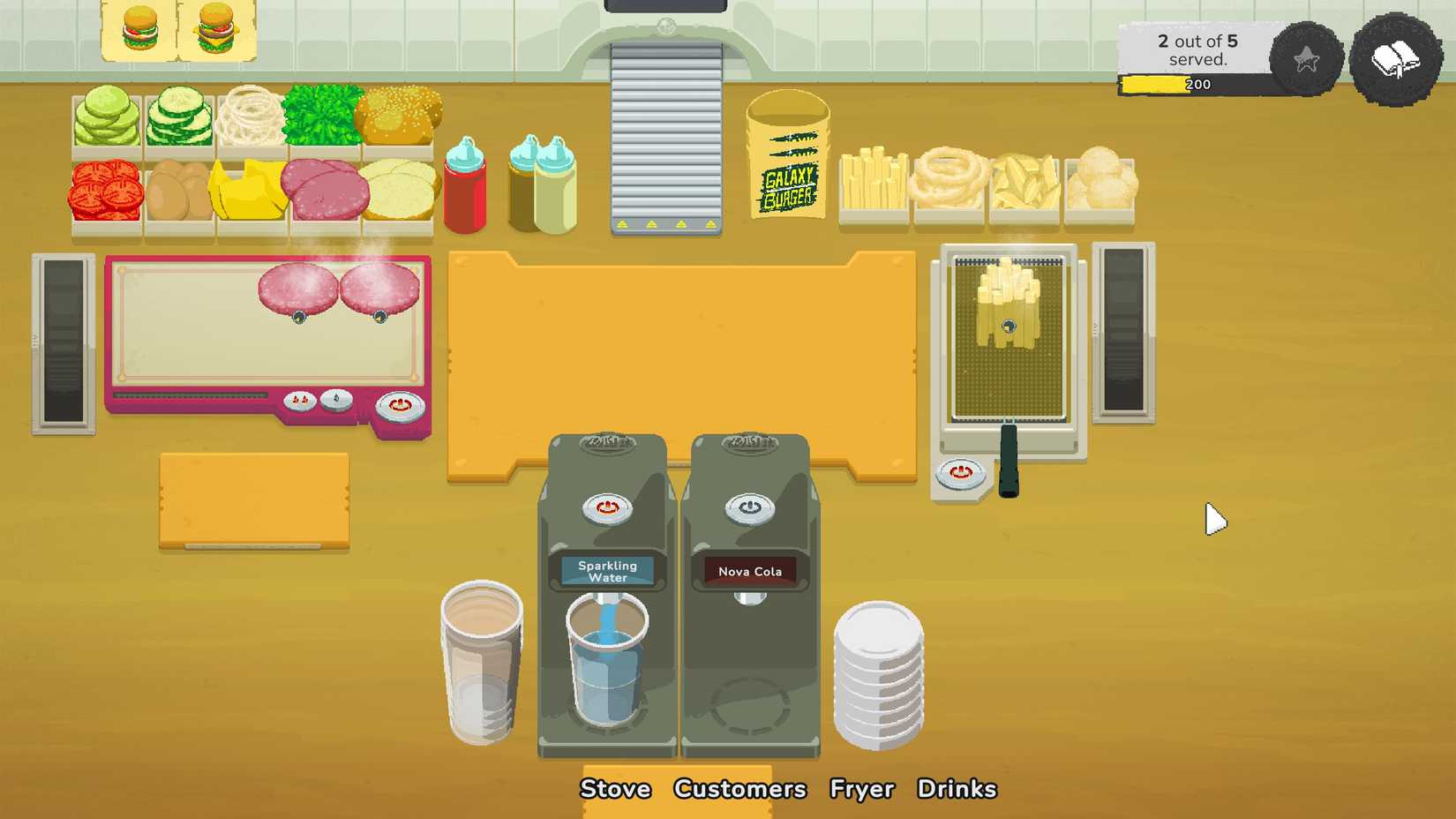 Cooking simulator Galaxy Burger is truly relaxing