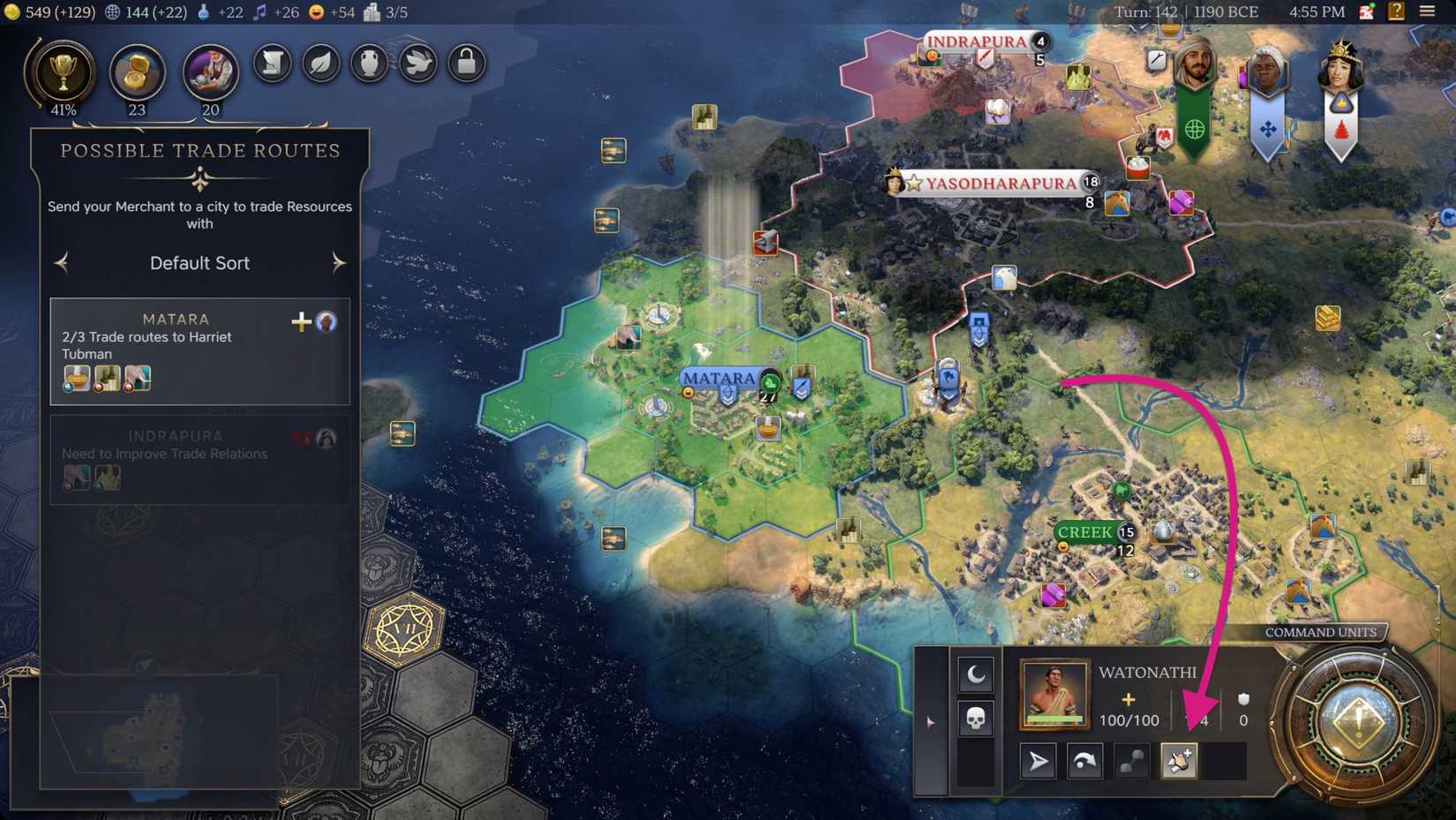 How to use merchants to create trade routes in Civilization 7