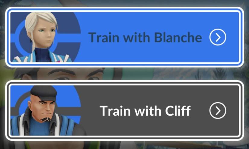 Blanche or Cliff choose a path outcomes in Pokémon Go