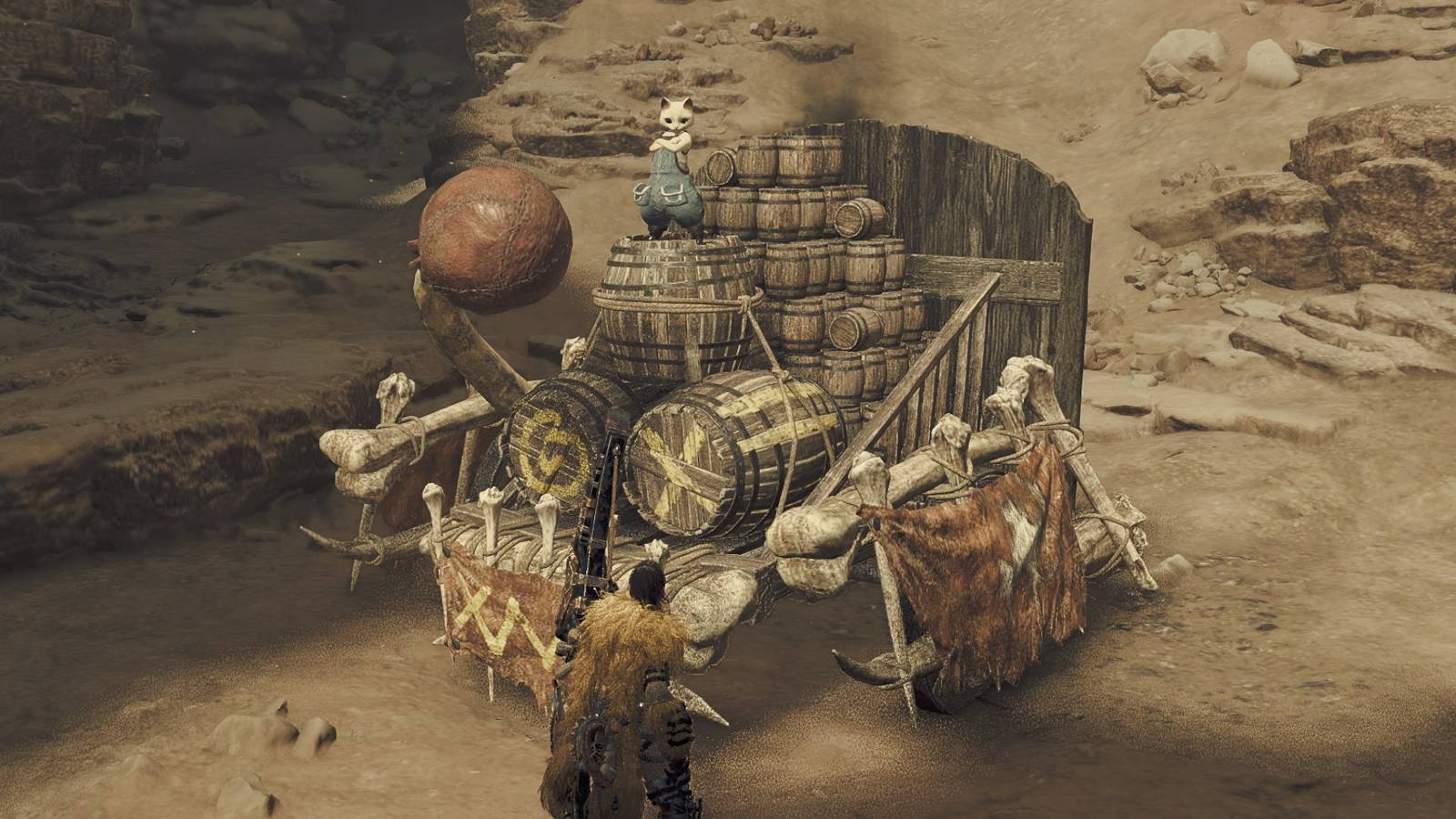 How to practice weapons in the training area in Monster Hunter Wilds