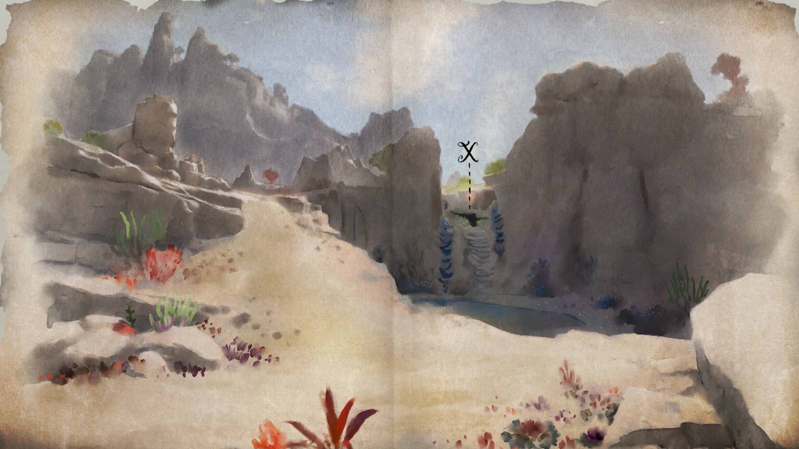 Robe of the Arcane Cheater treasure map location and solution in Avowed