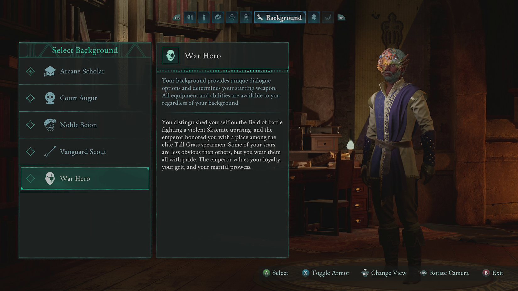 What is the best background for you in Avowed?