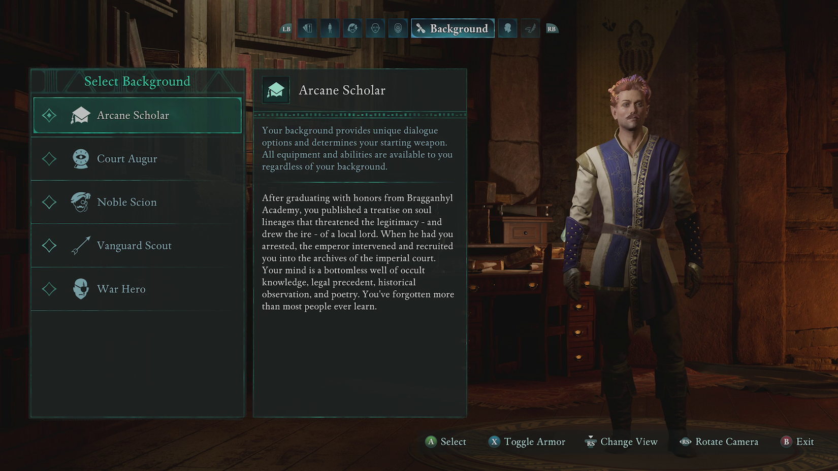 What is the best background for you in Avowed?