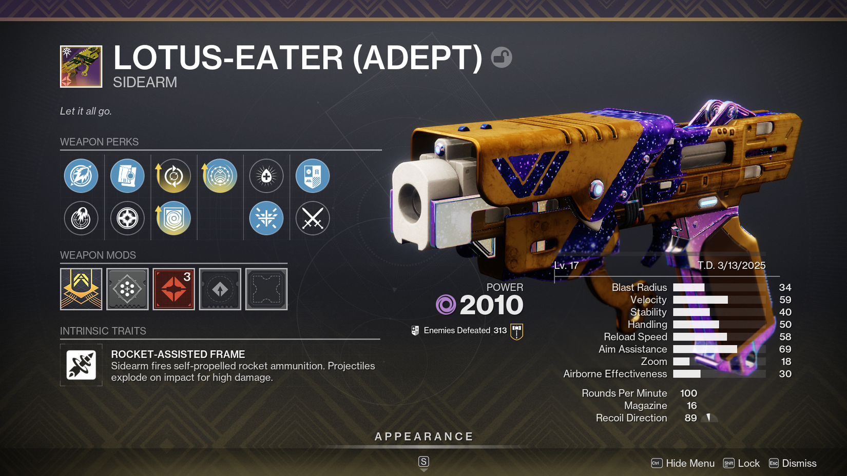 What are the Lotus-Eater god rolls in Destiny 2?