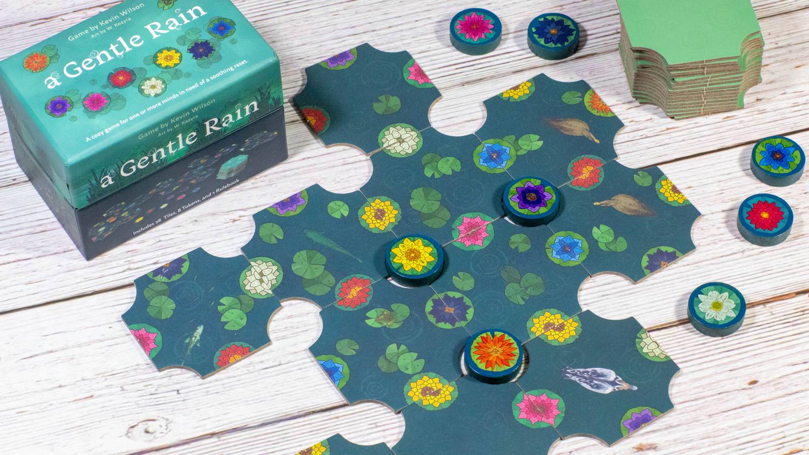 A Gentle Rain is a cozy mindfulness board game for one or more players