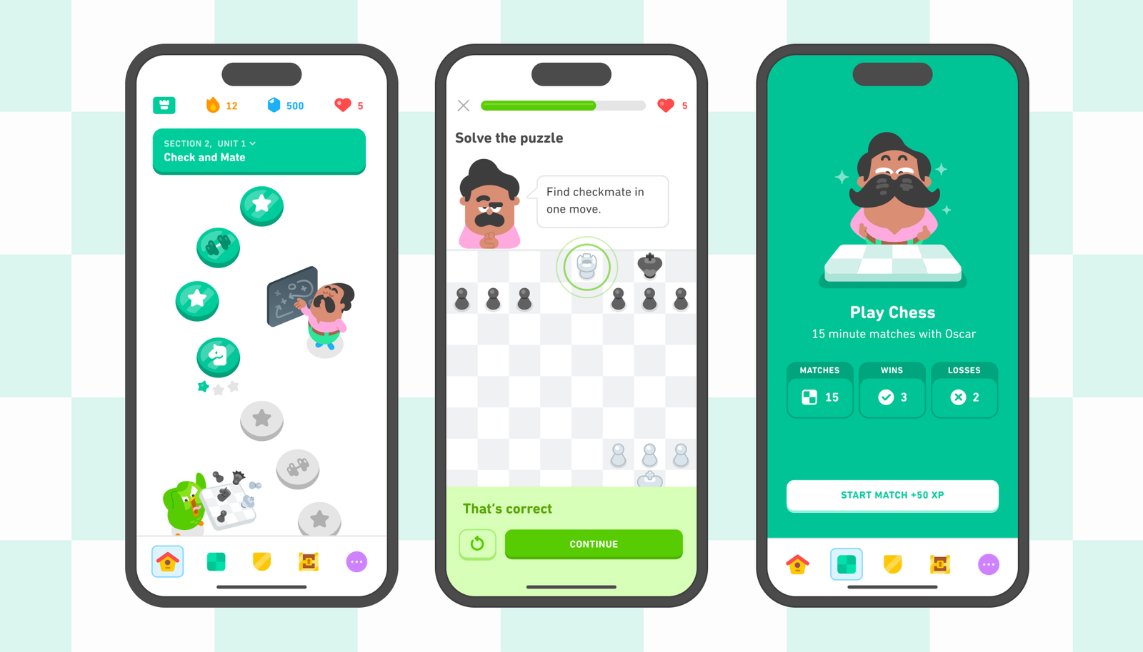 Duolingo adds chess lessons, one more thing for the owl to nag you about