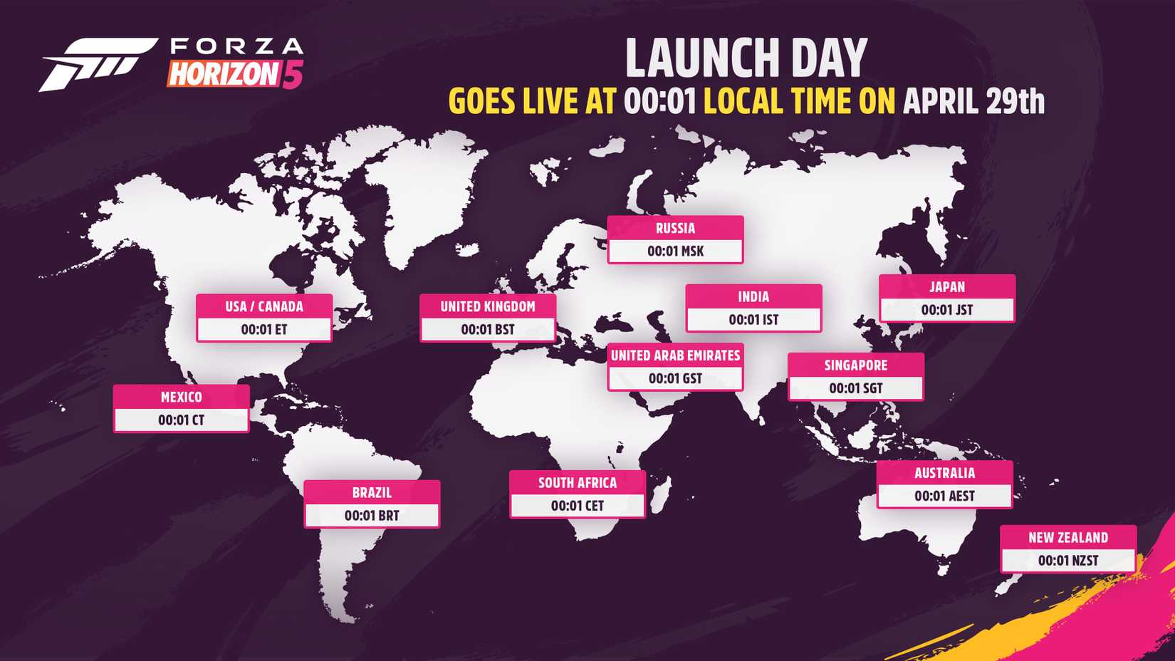 Forza Horizon 5 PS5 release time and date in your time zone