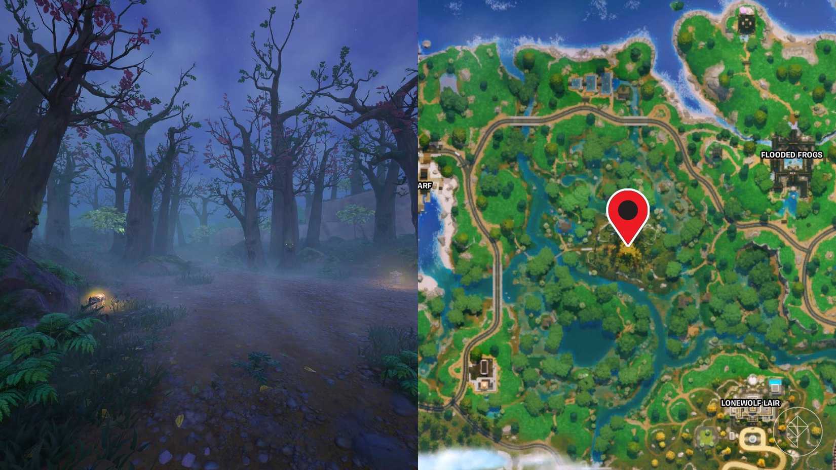 Where to find Living Forest, The Pit, Dead Pool locations in Fortnite