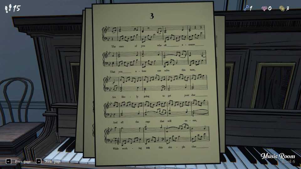 All sheet music page locations and puzzle solution in Blue Prince