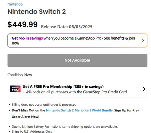 GameStop’s Switch 2 pre-order system is stuck in nightmare limbo