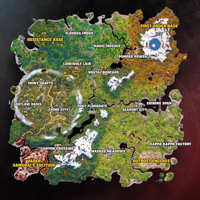 Fortnite Chapter 6 Star Wars Season map and weapon loot pool changes