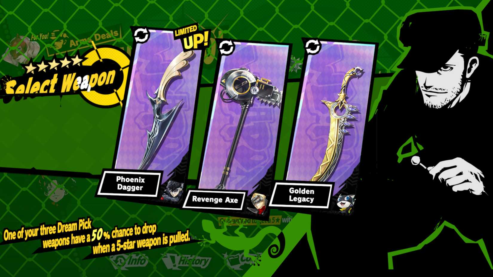 Persona 5 The Phantom X contract gacha banners, explained