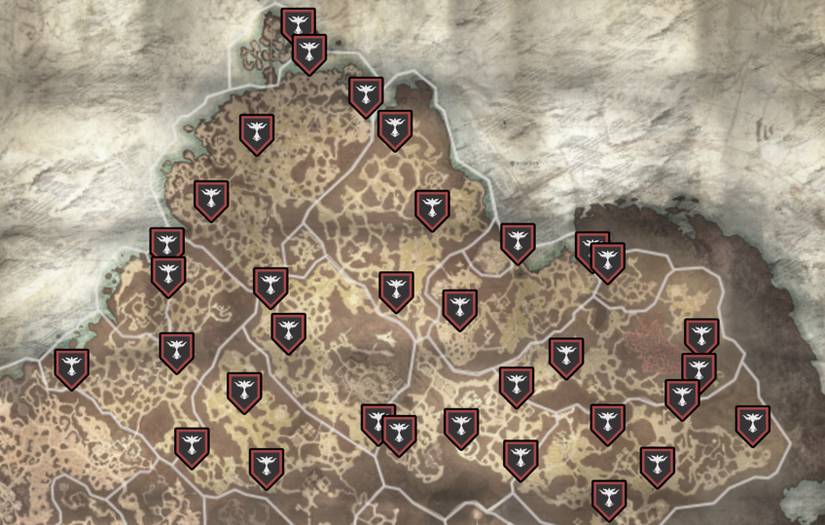 All Scosglen Altar of Lilith locations and map in Diablo 4