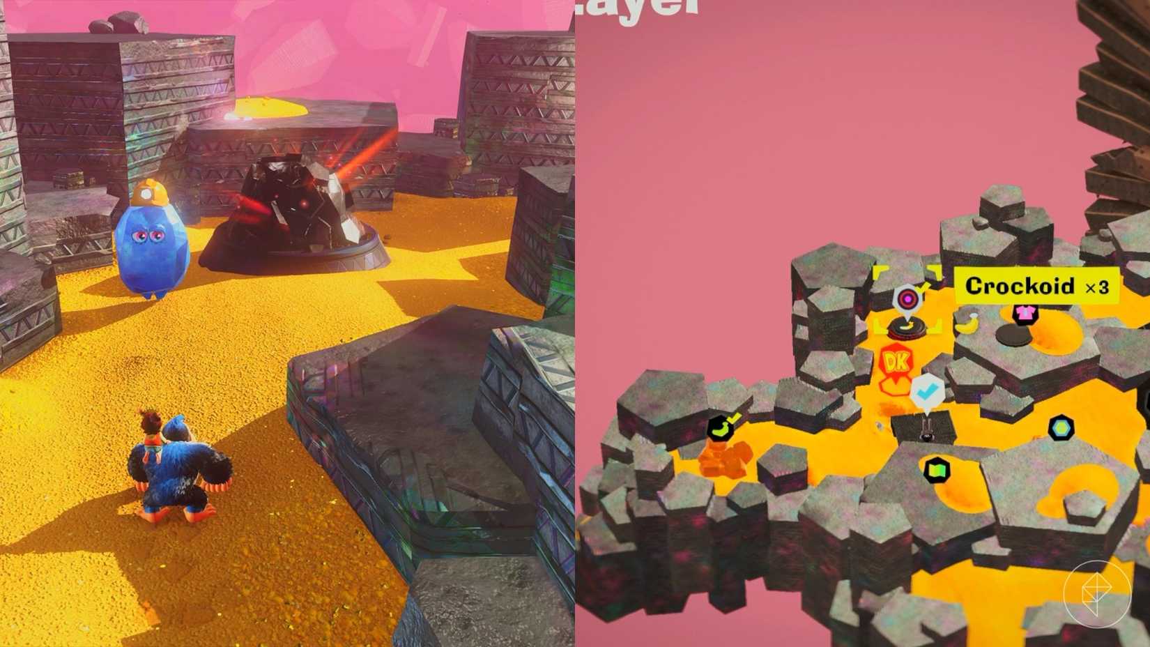 Forbidden Layer Banandium Gem (banana) locations in Donkey Kong Bananza