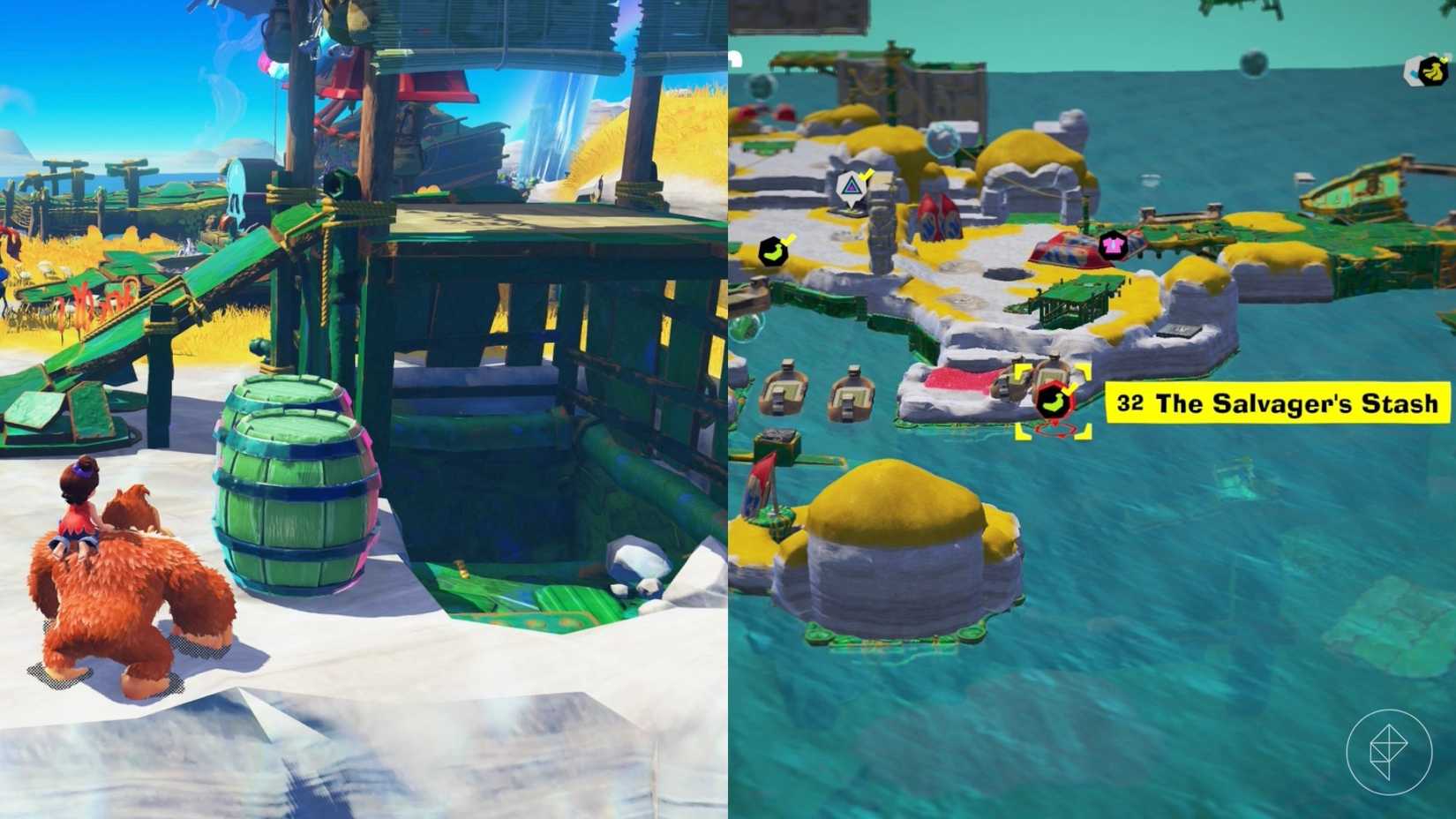 Lagoon Layer Banandium Gem locations in Donkey Kong Bananza