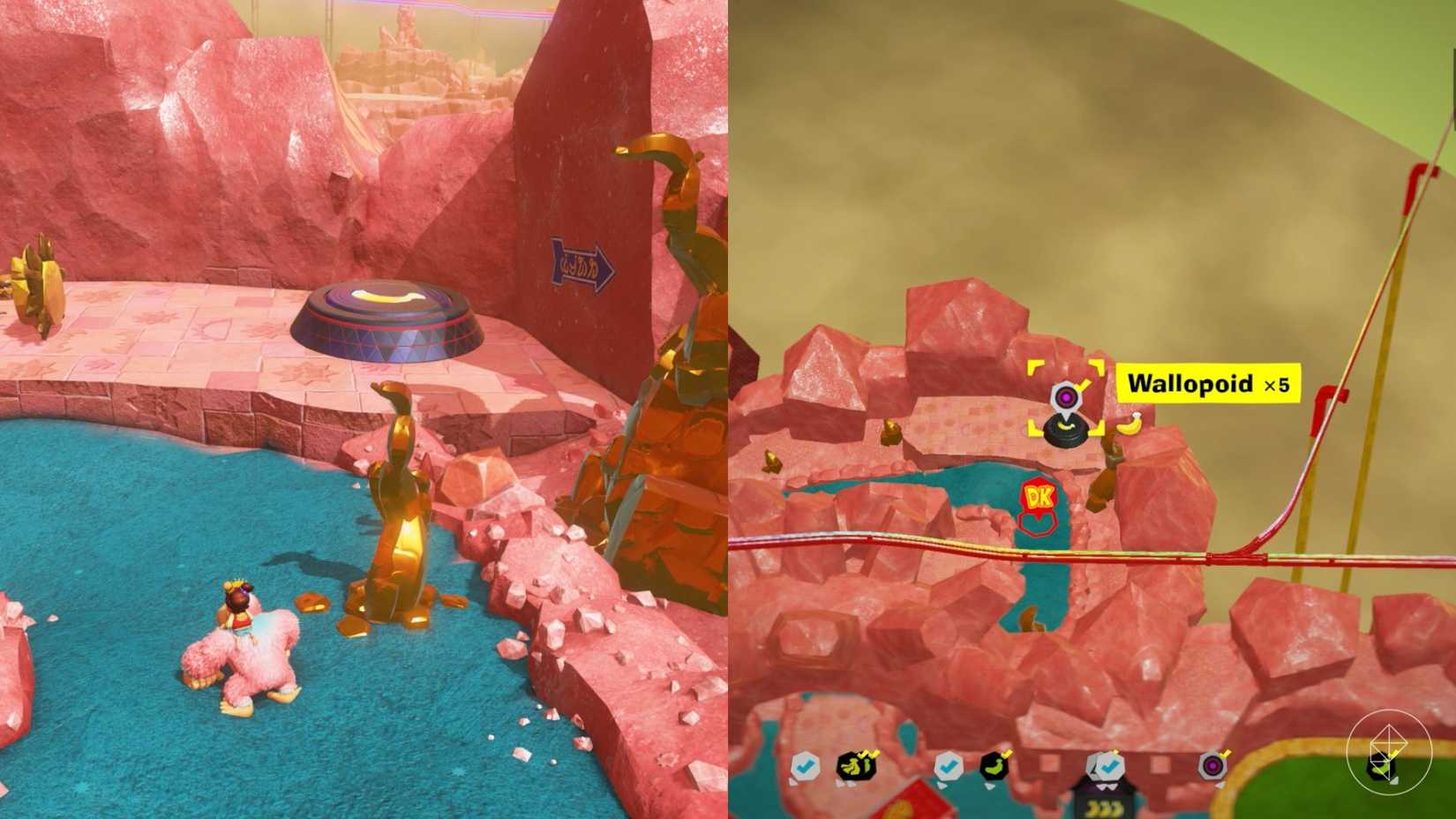 Feast Layer Banandium Gem (bananas) locations in Donkey Kong Bananza