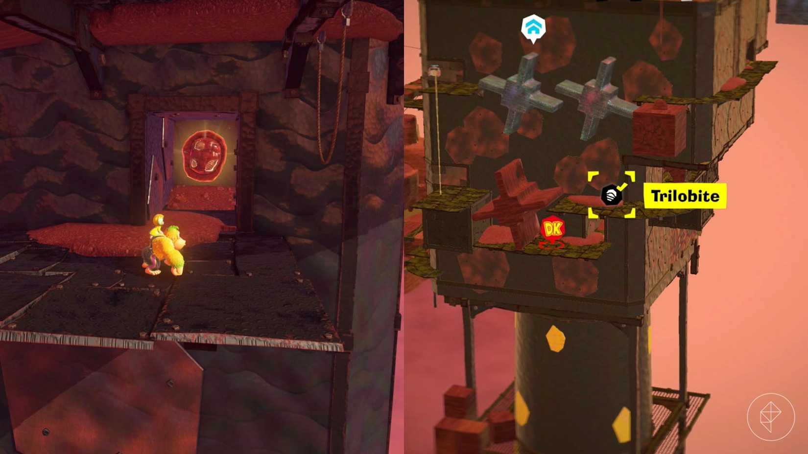 Canyon Layer fossil locations in Donkey Kong Bananza