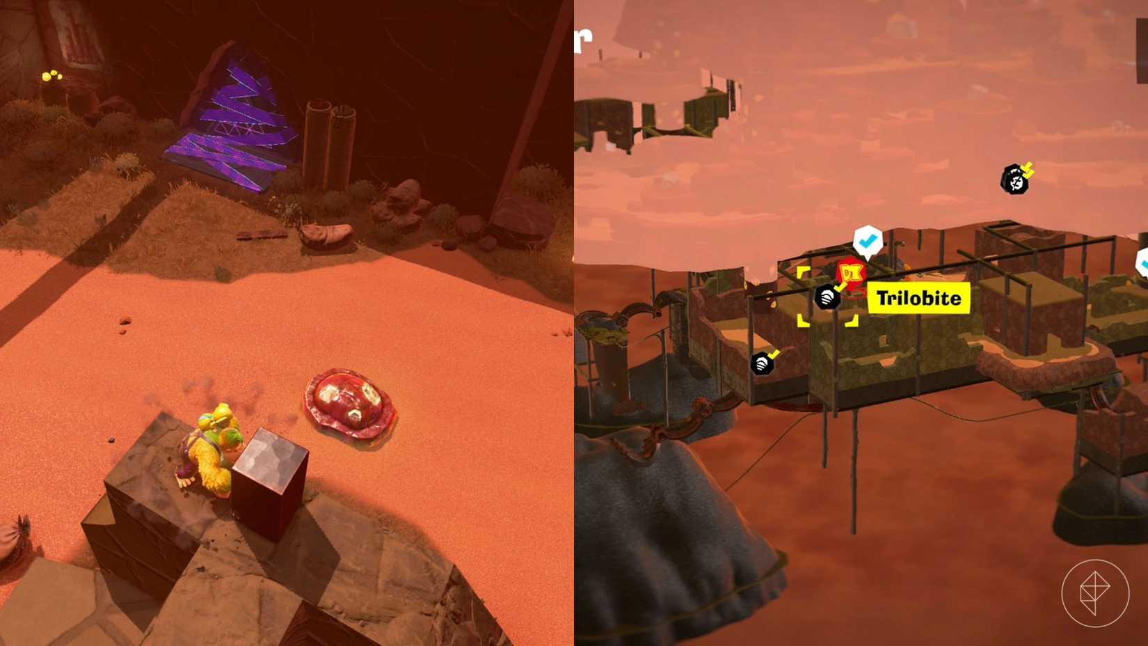 Canyon Layer fossil locations in Donkey Kong Bananza