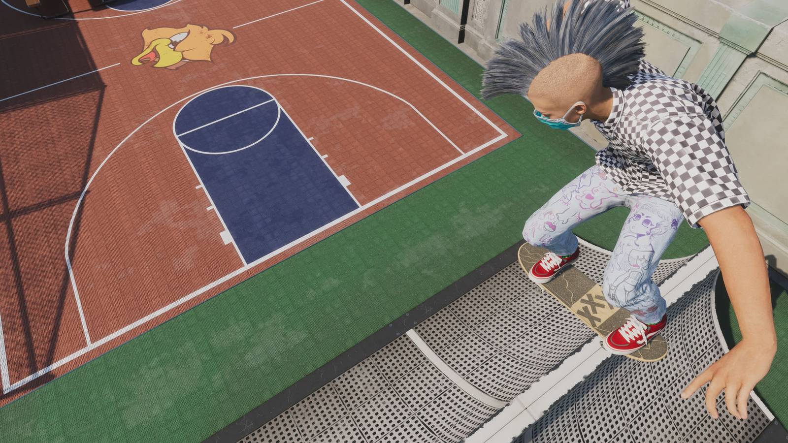 How to boneless spine transfer between the courts in THPS 4