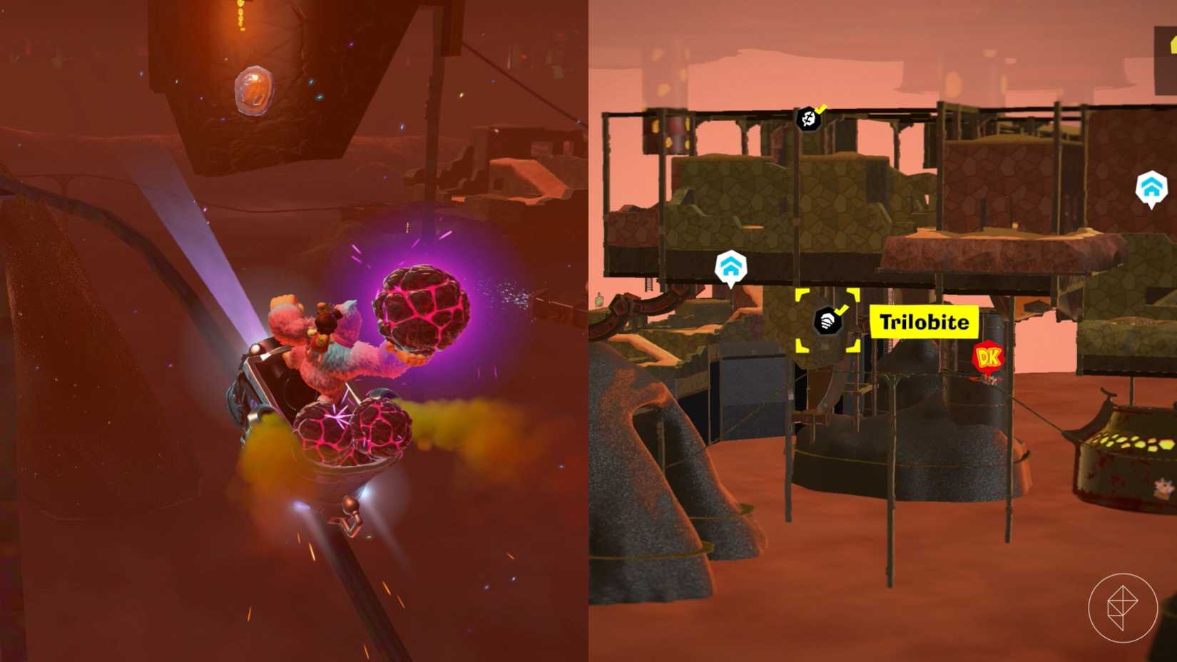 Canyon Layer fossil locations in Donkey Kong Bananza